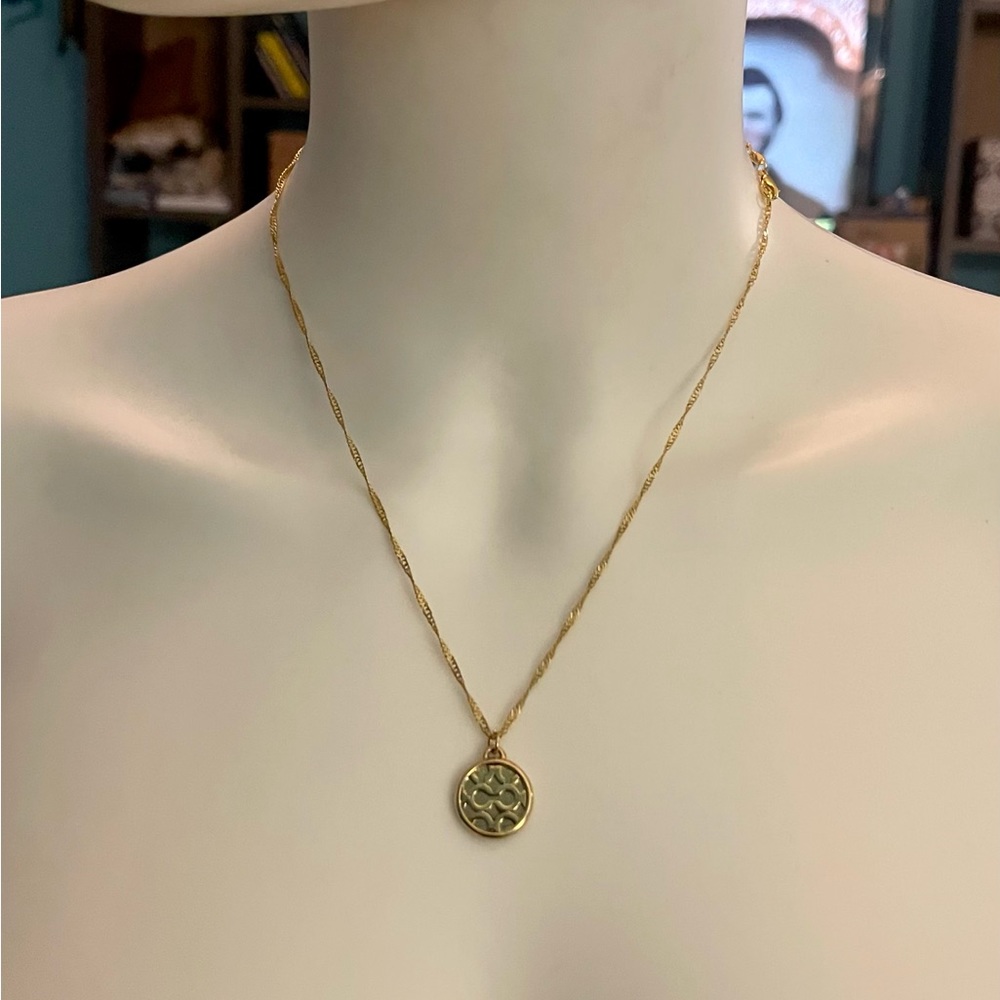 Coach Signature Medallion Pendant 18k/.925 Sterling S… - Gem